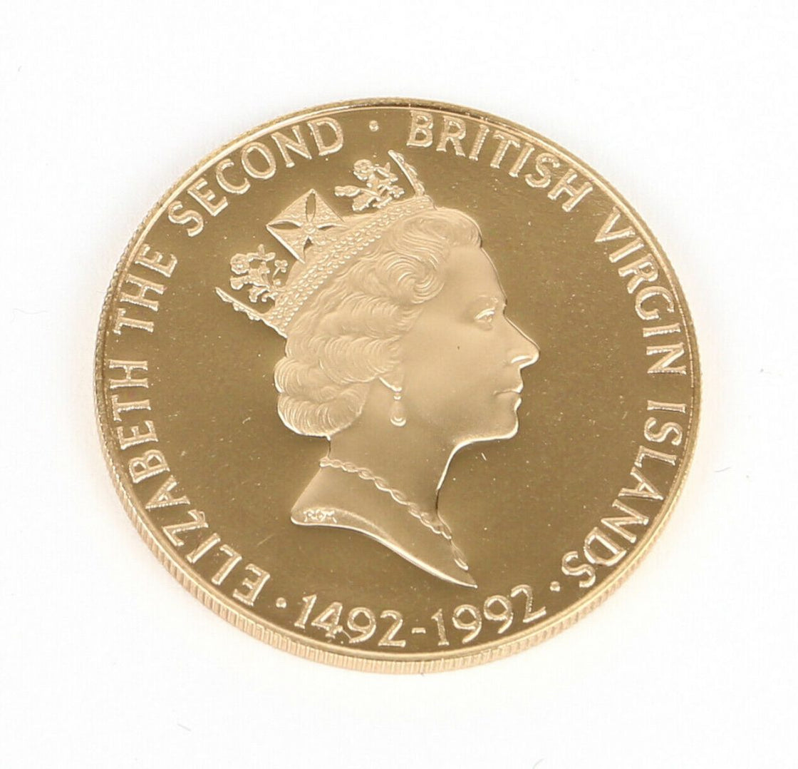 1492-1992 British Virgin Islands Queen Isabella Discovery America Gold ...