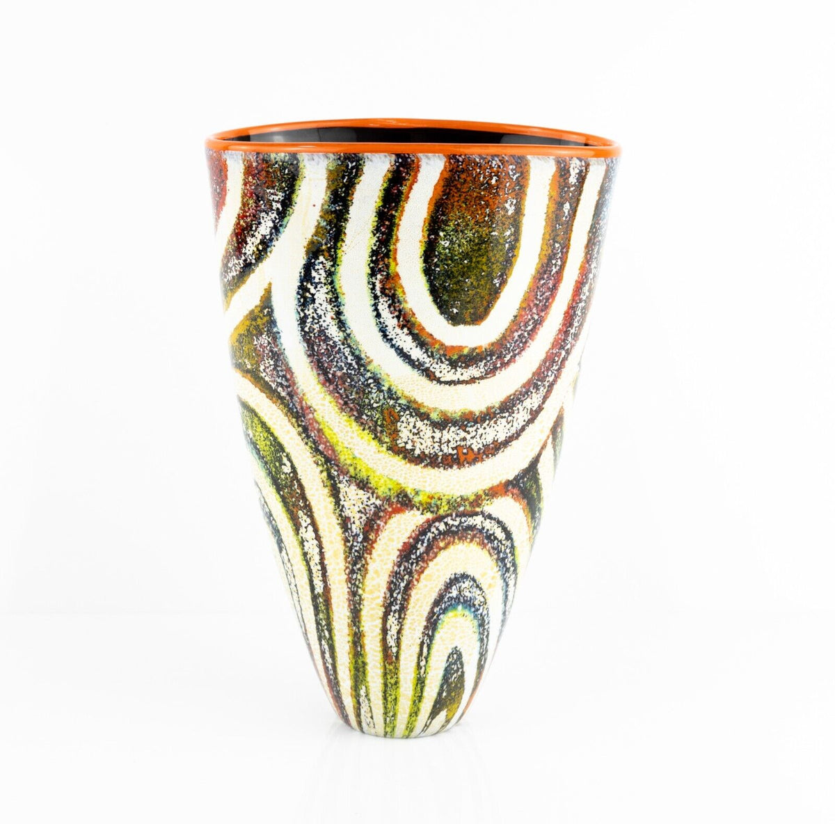 Timothy Harris For Isle Of Wight 'Sgraffito' Large Glass Jazz Vase ...