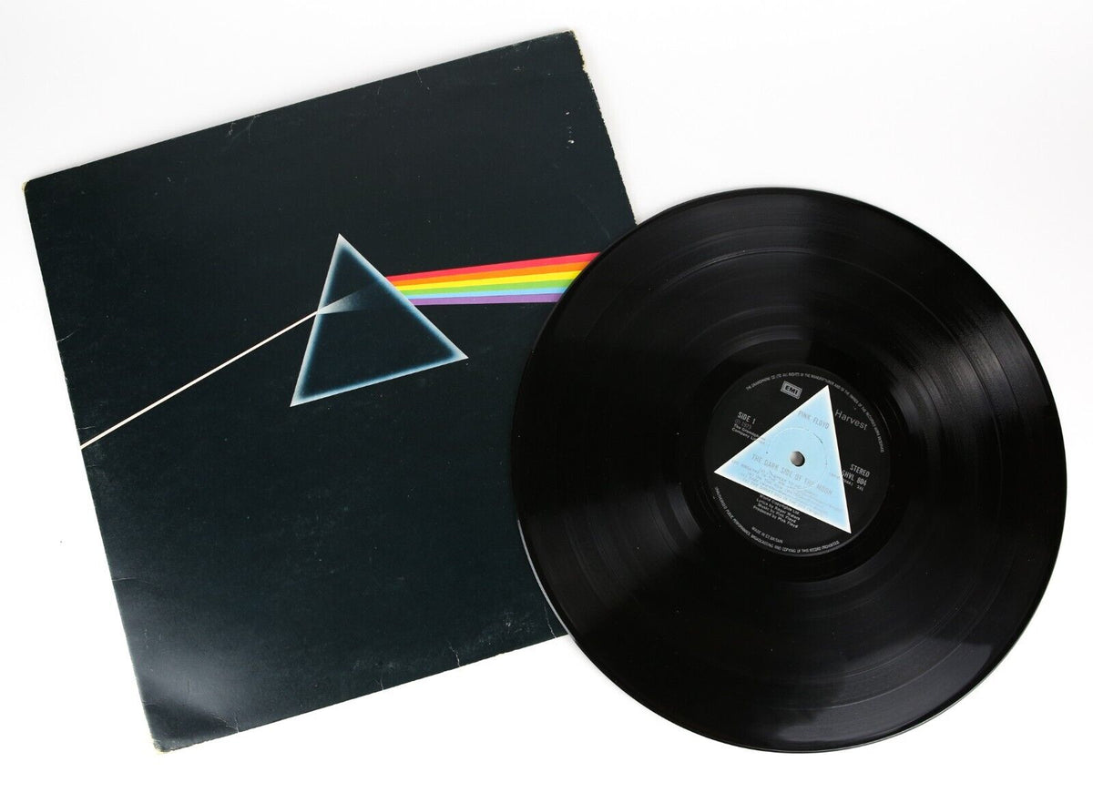 Pink Floyd 'The Dark Side Of The Moon' Solid Blue Triangle First Press ...