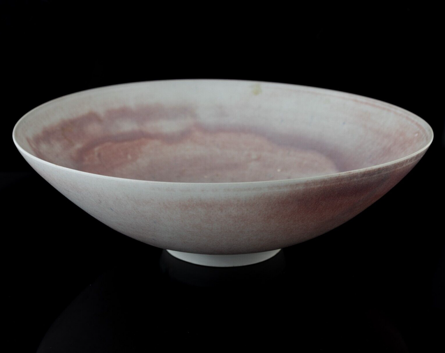 Mary Rich - Large Studio Art Pottery Red Copper Glaze Porcelain Footed ...