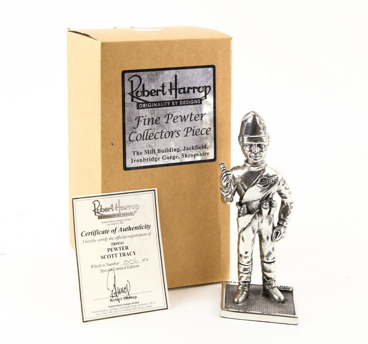 Robert Harrop 'Scott Tracy' Thunderbirds Pewter Figure Model Tbpe01 ...