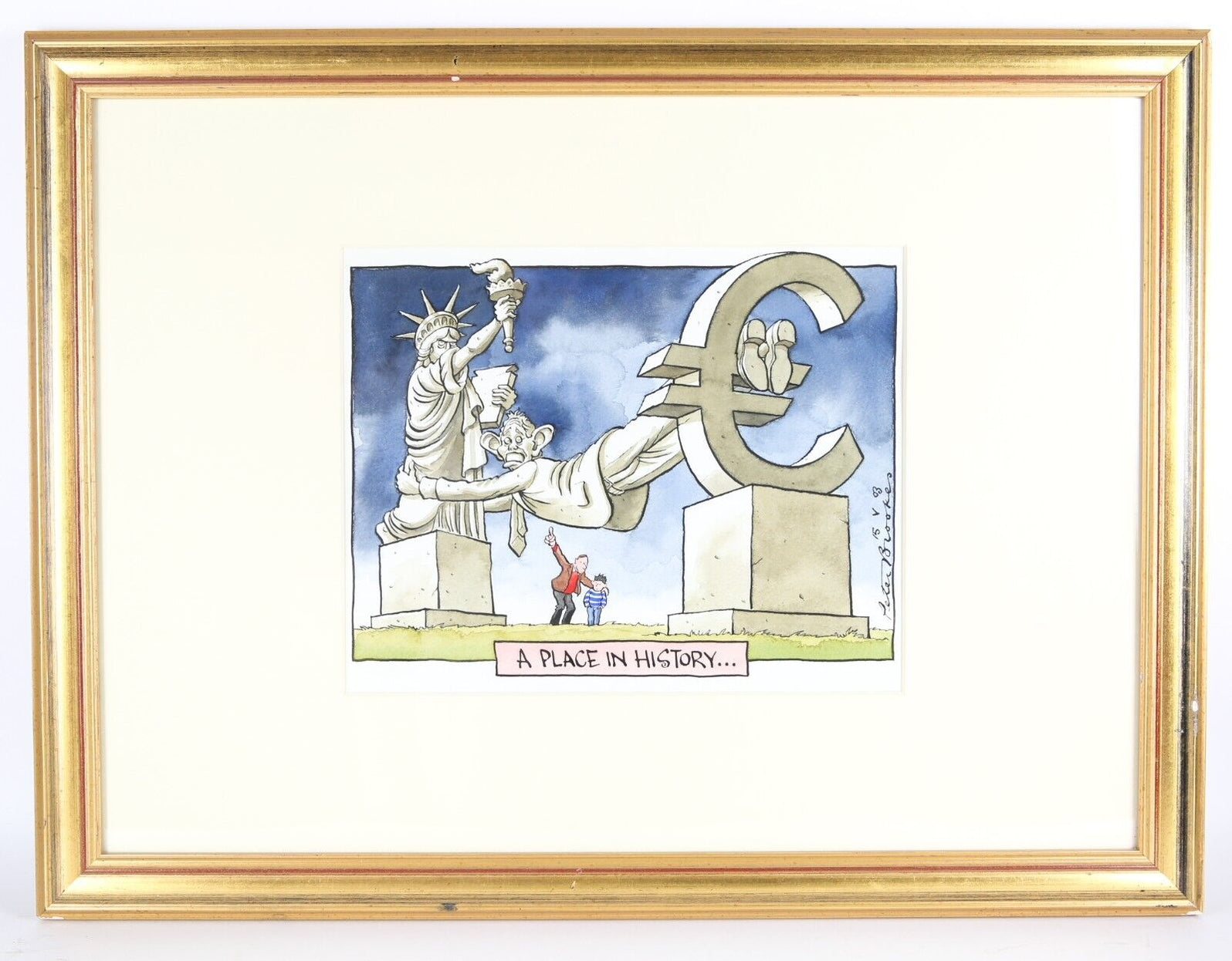 Peter Brookes, 'A Place In History', The Times 2003 Watercolour ...