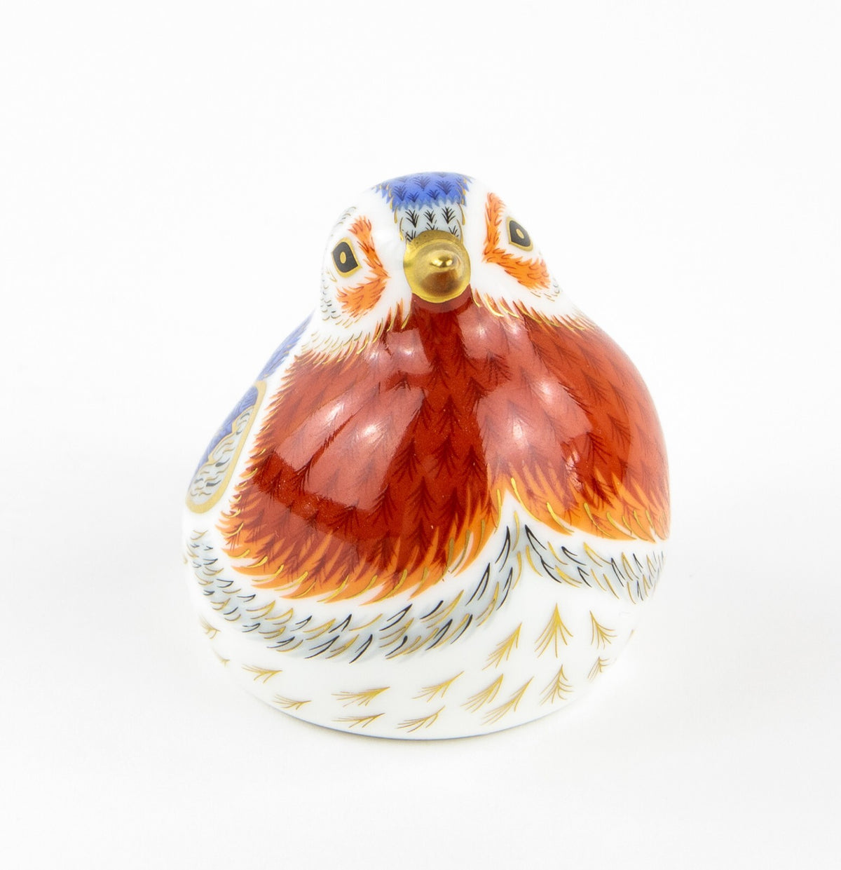 Royal Crown Derby ’Anniversary Robin' Paperweight Figure Model & Gold ...