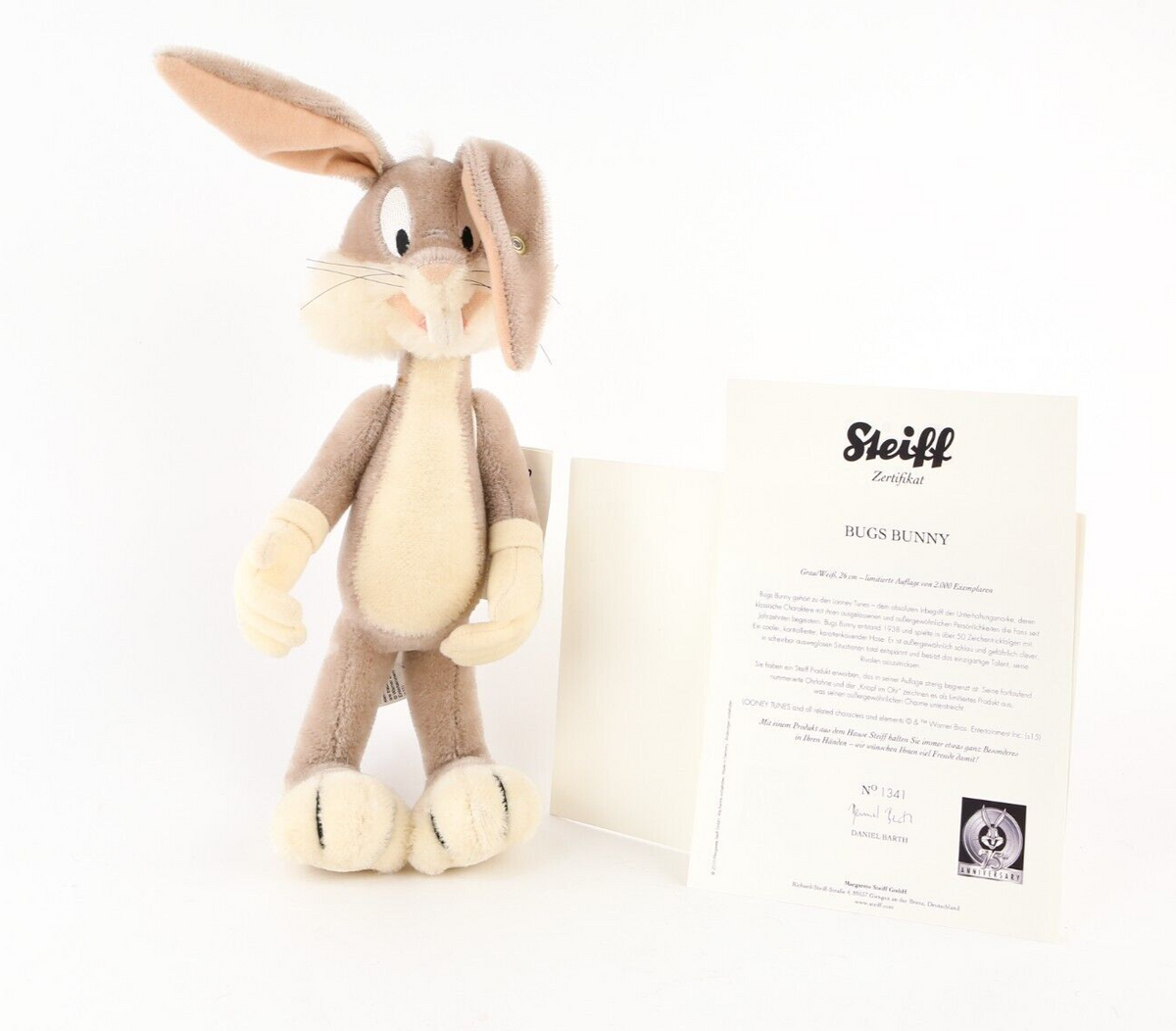 Steiff 'Bugs Bunny' Limited Edition Looney Tunes Teddy Bear 355042 1341 ...