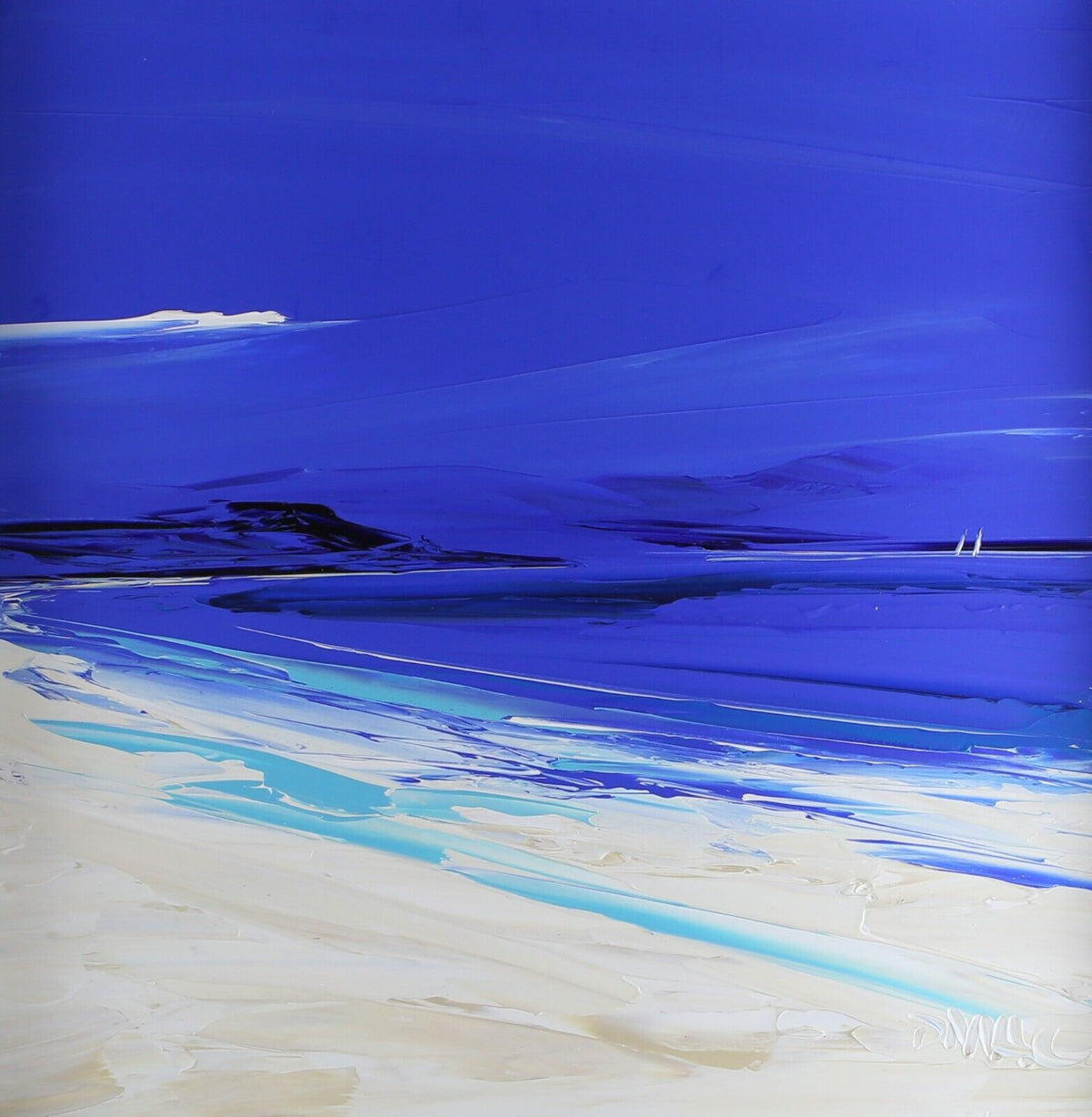 Duncan Macgregor, 'Landscape', Boat Seascape, Original Acrylic Painting ...