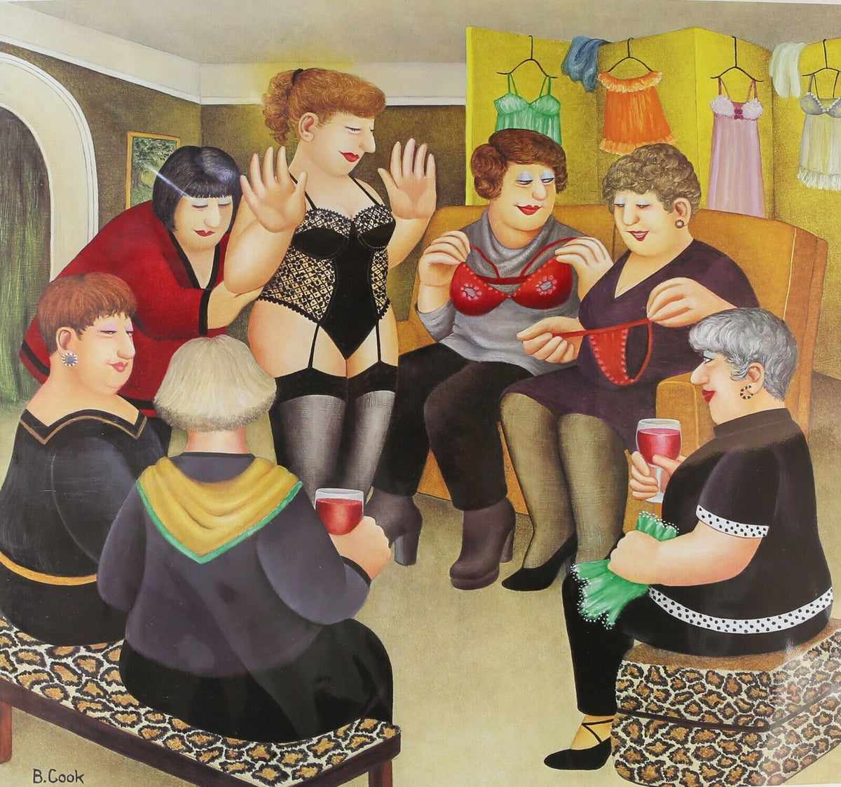 Beryl Cook 'Party Girls' Limited Edition Print 6/650, Signed — PM Antiques & Collectables