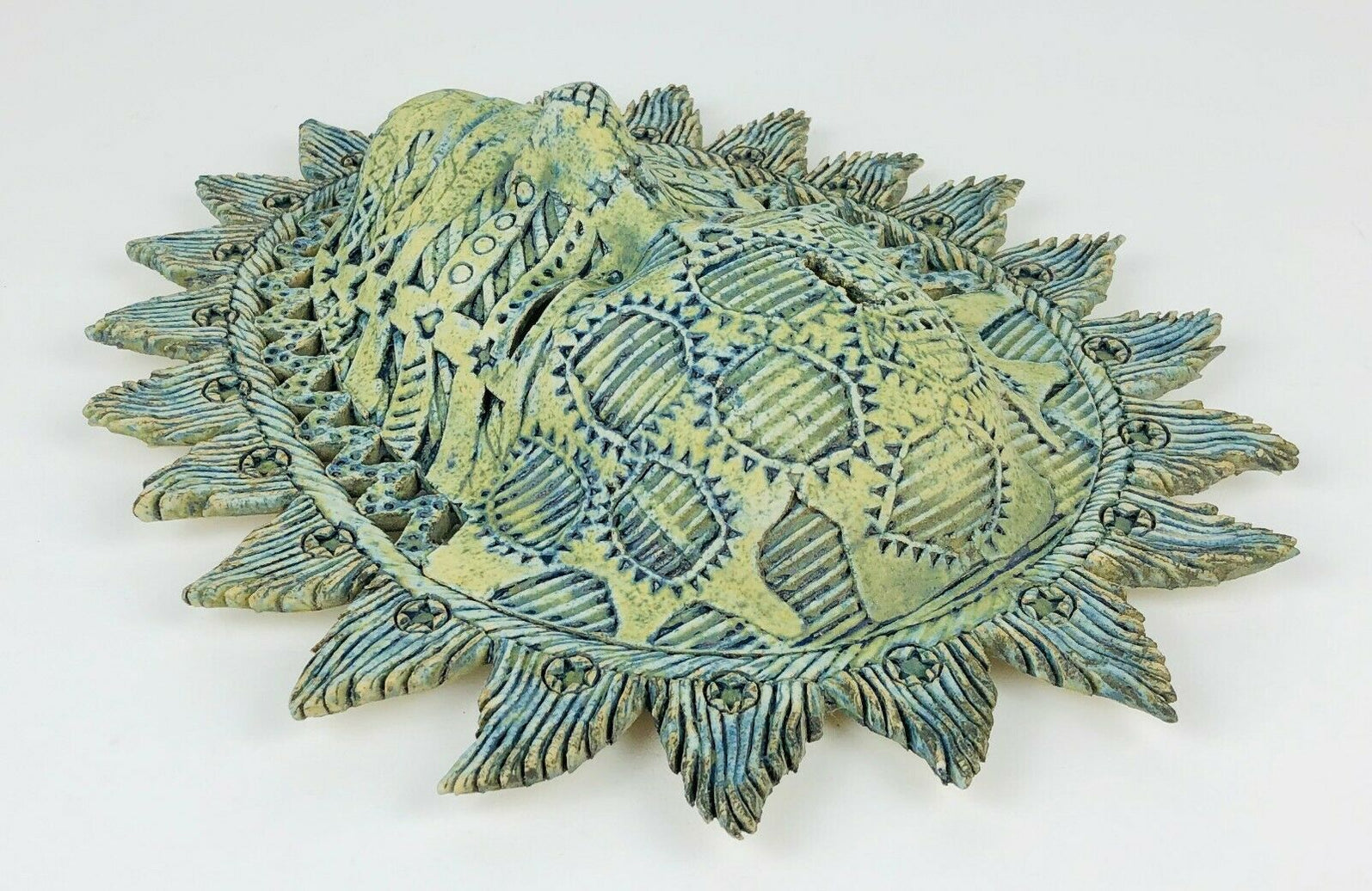Alasdair Neil Macdonell (B.1947) Studio Art Pottery Iron Face Mask Wall ...