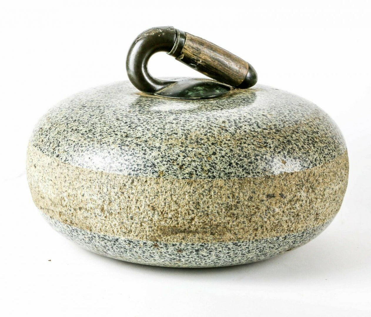 Granite Curling Stone With Handle, 28Cm — PM Antiques & Collectables