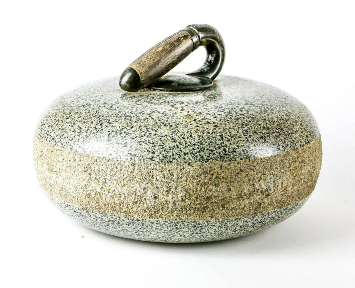 Granite Curling Stone With Handle, 28Cm — PM Antiques & Collectables