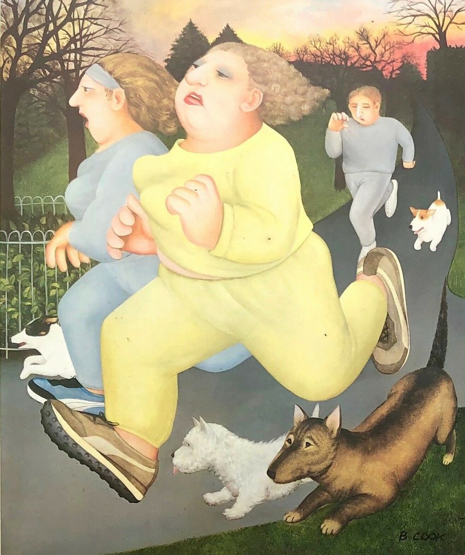 Beryl Cook (British, 1926-2008) -Joggers On The Hoe- Alexander Gallery ...