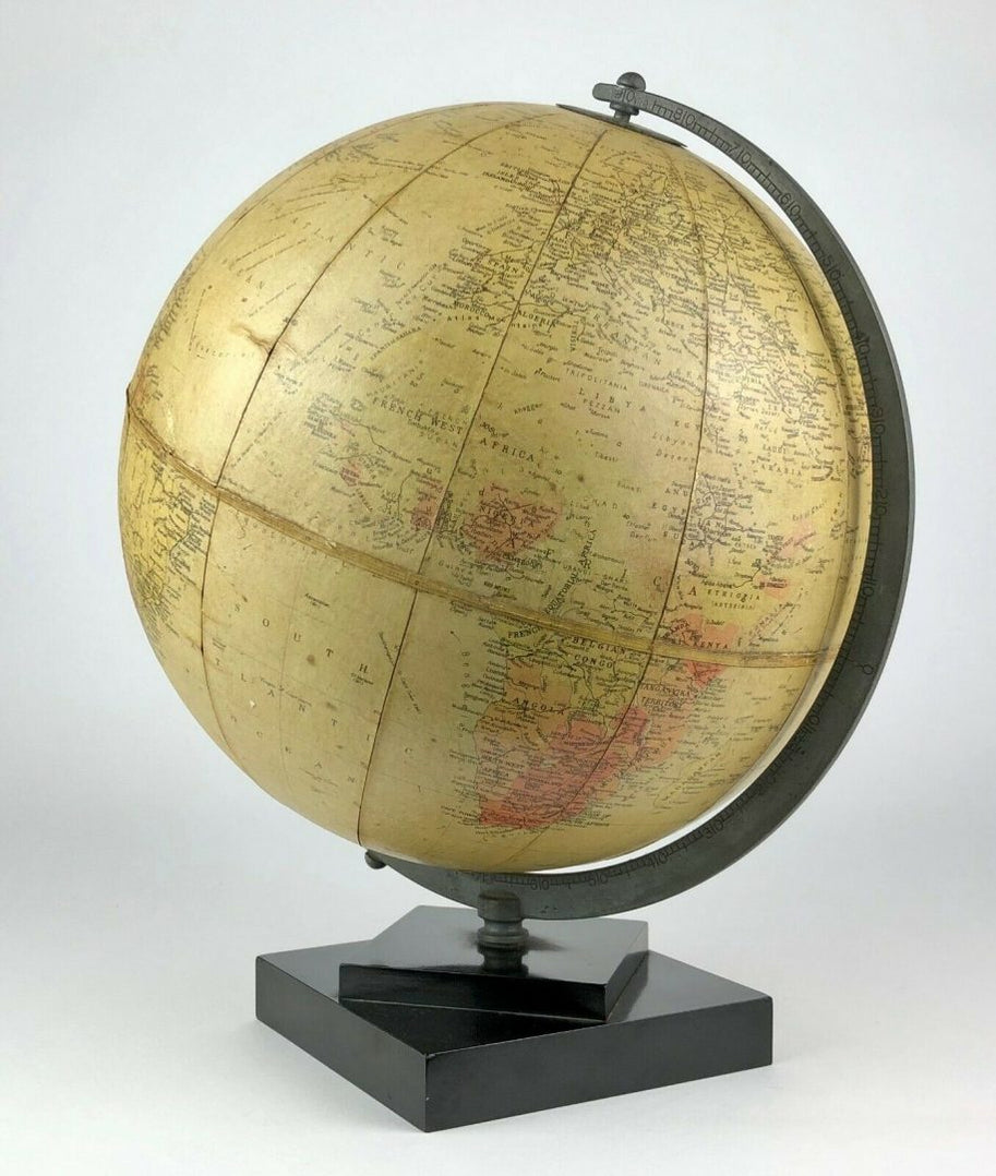 C20Th Philips 10& Challenge Globe Geographical Terrestrial Map & Stand ...
