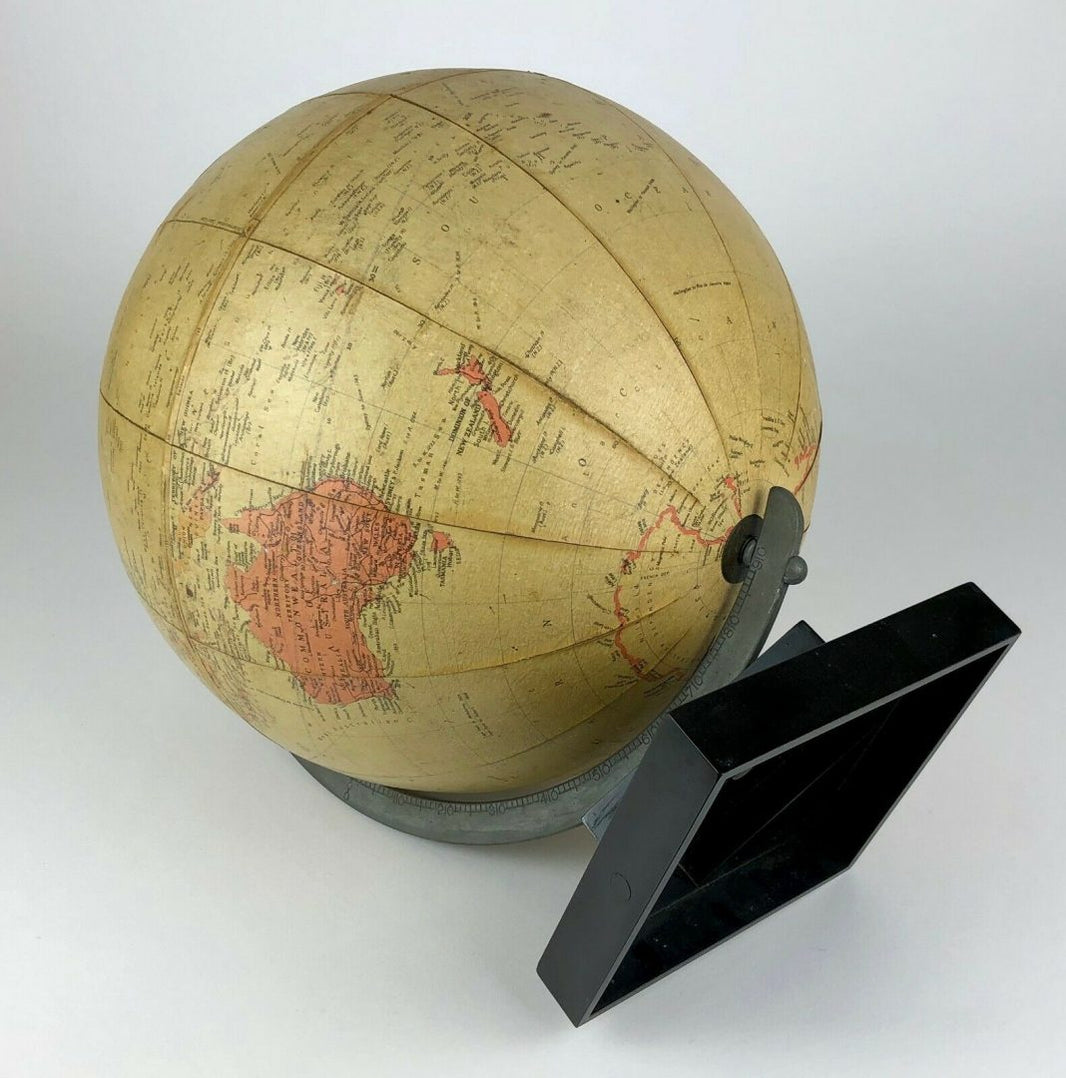 C20Th Philips 10& Challenge Globe Geographical Terrestrial Map & Stand ...