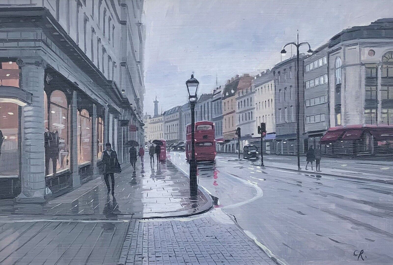 Charles Rowbotham 'View From The Savoy', London, Original Oil Painting ...