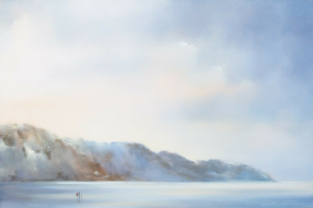 Claire Grose (British, C20Th) -Gulls Over Baggy Point- Coastal Cliff ...