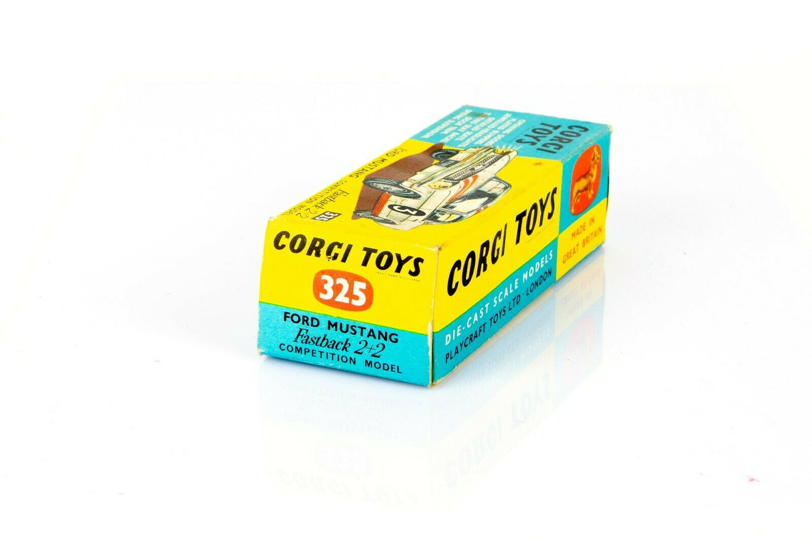 Corgi Toys -Ford Mustang Fastback 2+2 Competition No. 325- Vintage ...