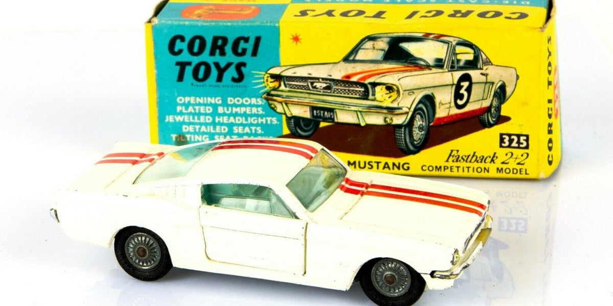 Corgi Toys -Ford Mustang Fastback 2+2 Competition No. 325- Vintage ...