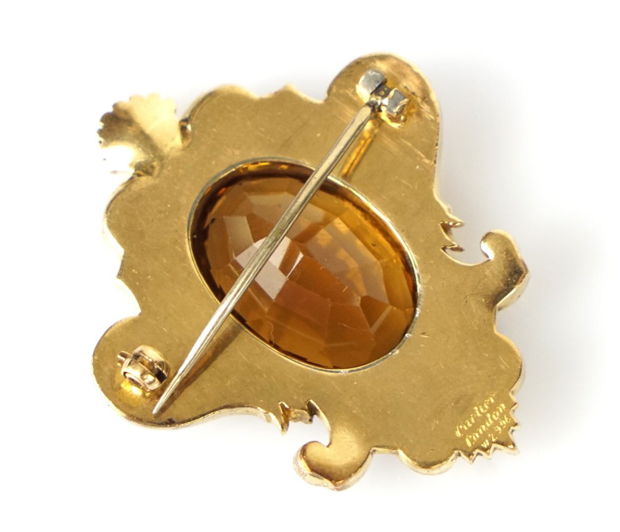 Cartier, London Yellow Gold & Citrine Rococo Brooch — PM Antiques ...