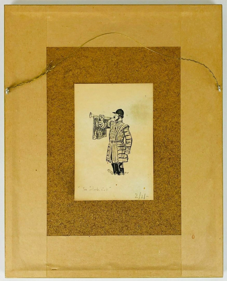 Ernest Howard Shepard (1879-1976) -Six O'Clock Call, Beefeater- Pen/Ink ...