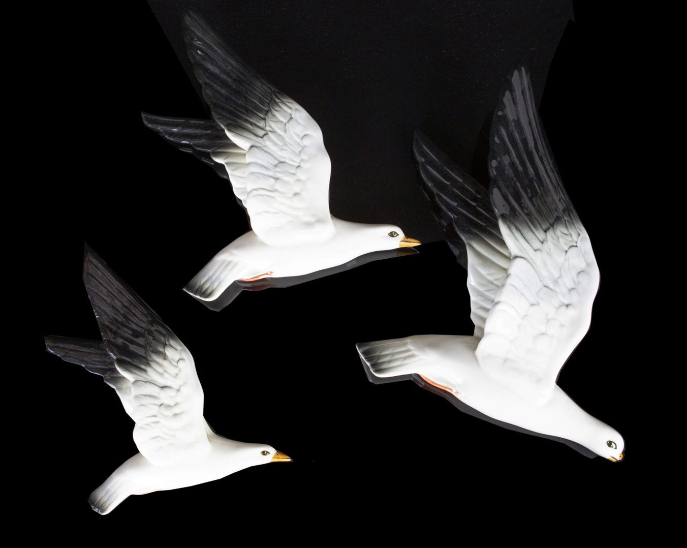 Beswick -Seagulls- Set Of 3 Flying Bird Wall Plaque Figures 922-1, 922 ...