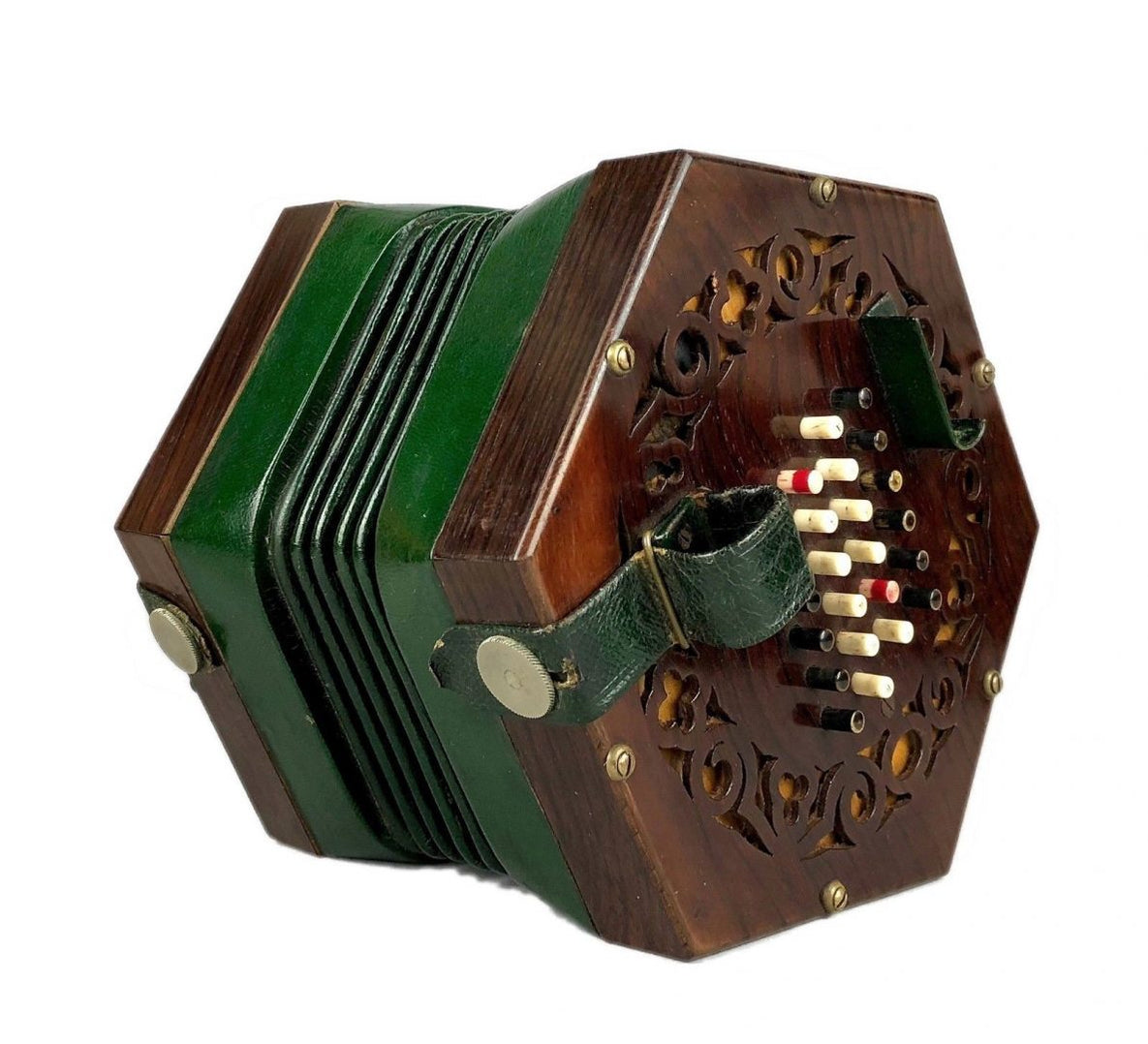 F C Nickolds - English 48-Key System Concertina Hand Accordion In C ...
