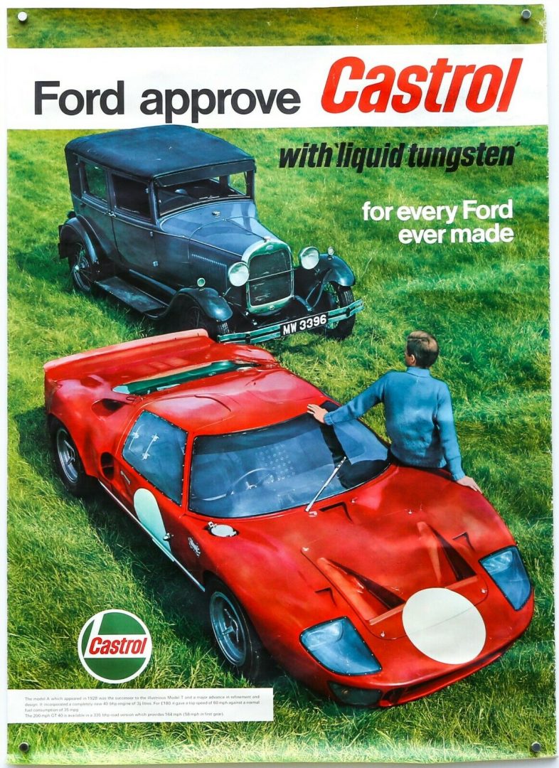 Ford Approve Castrol - Original Dealer Showroom Car Advertising Poster ...