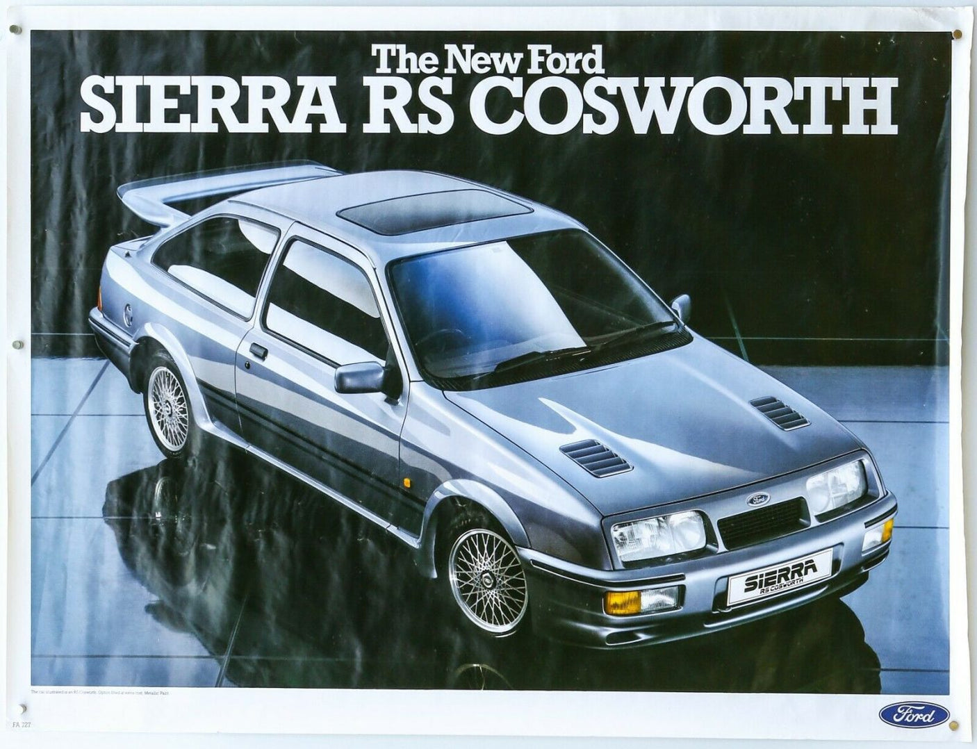 Ford Sierra Rs Cosworth - Original Dealer Showroom Advertising Poster ...