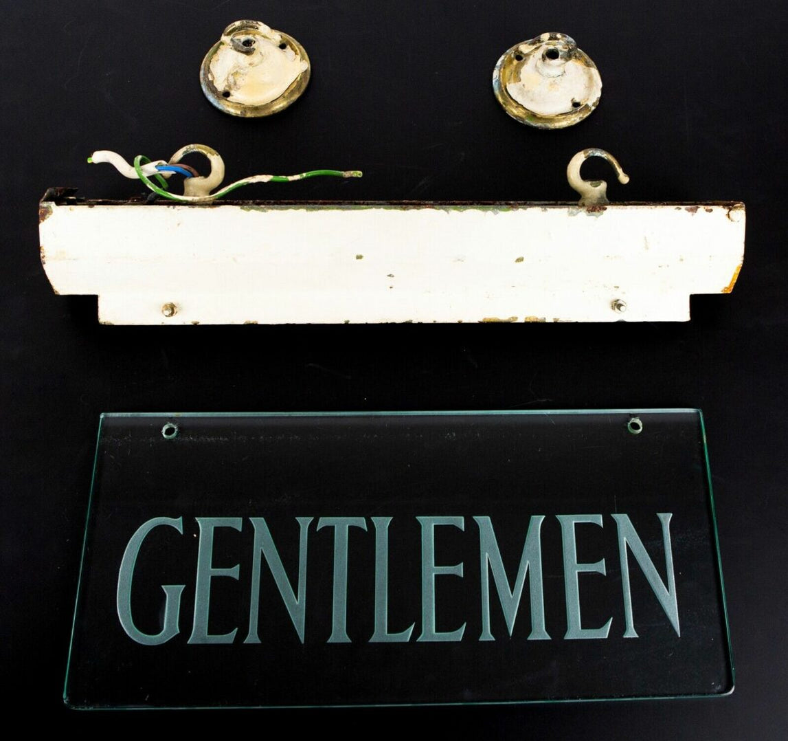Gentlemen - Vintage Glass Cinema Theatre Foyer Station Waiting Room ...