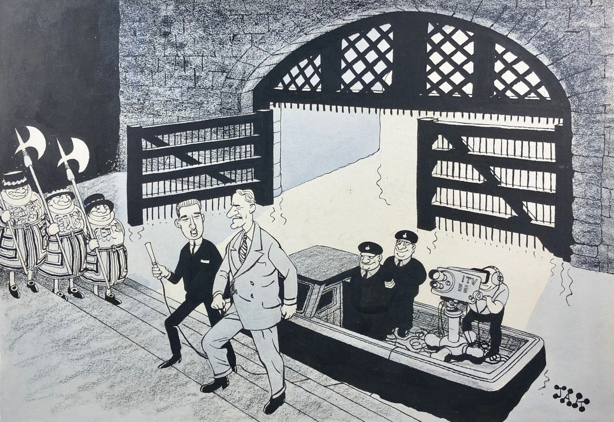 Jak Raymond Allen Jackson (1927-1997), Staying At Claridges, Pen & Ink ...