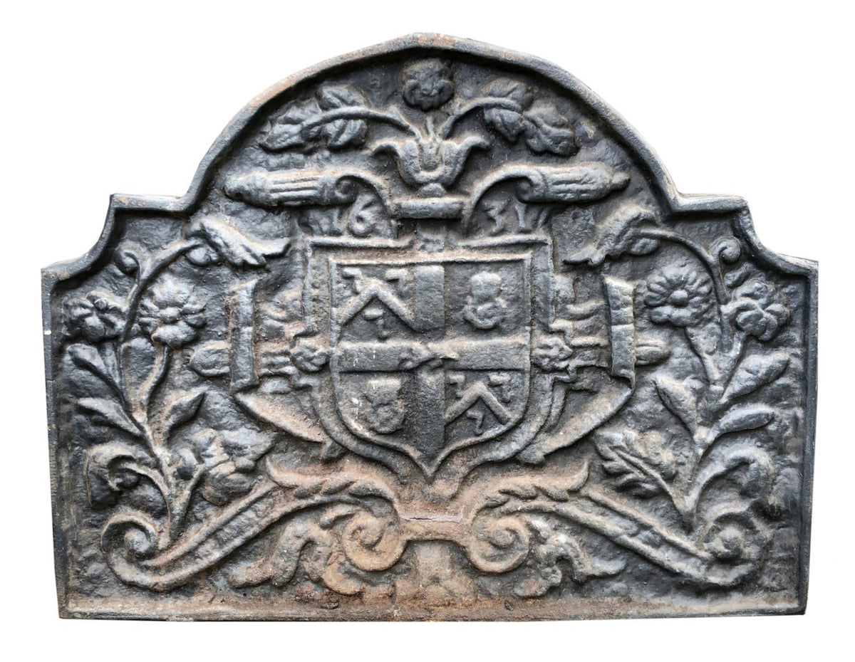 Cast Iron Arch Top Fire Back Plate — PM Antiques & Collectables