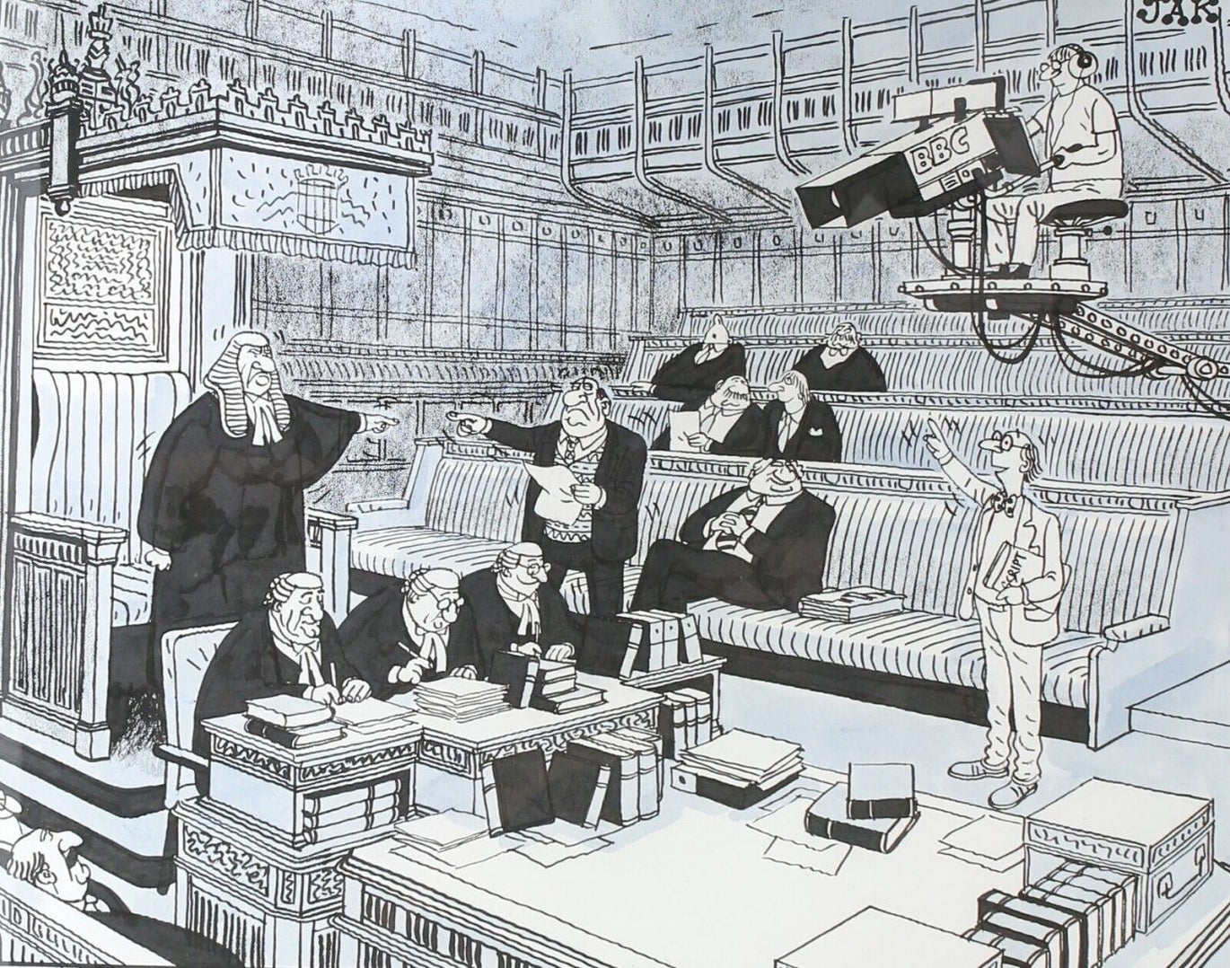 Jak Raymond Allen Jackson -Mr Speaker, This Is For The Bbc- Pen & Ink ...