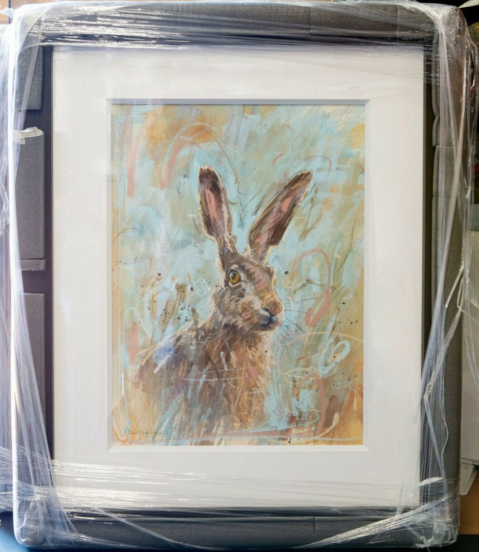 James Bartholomew Rsma (British, C20Th) -Hare On Blue- Original ...