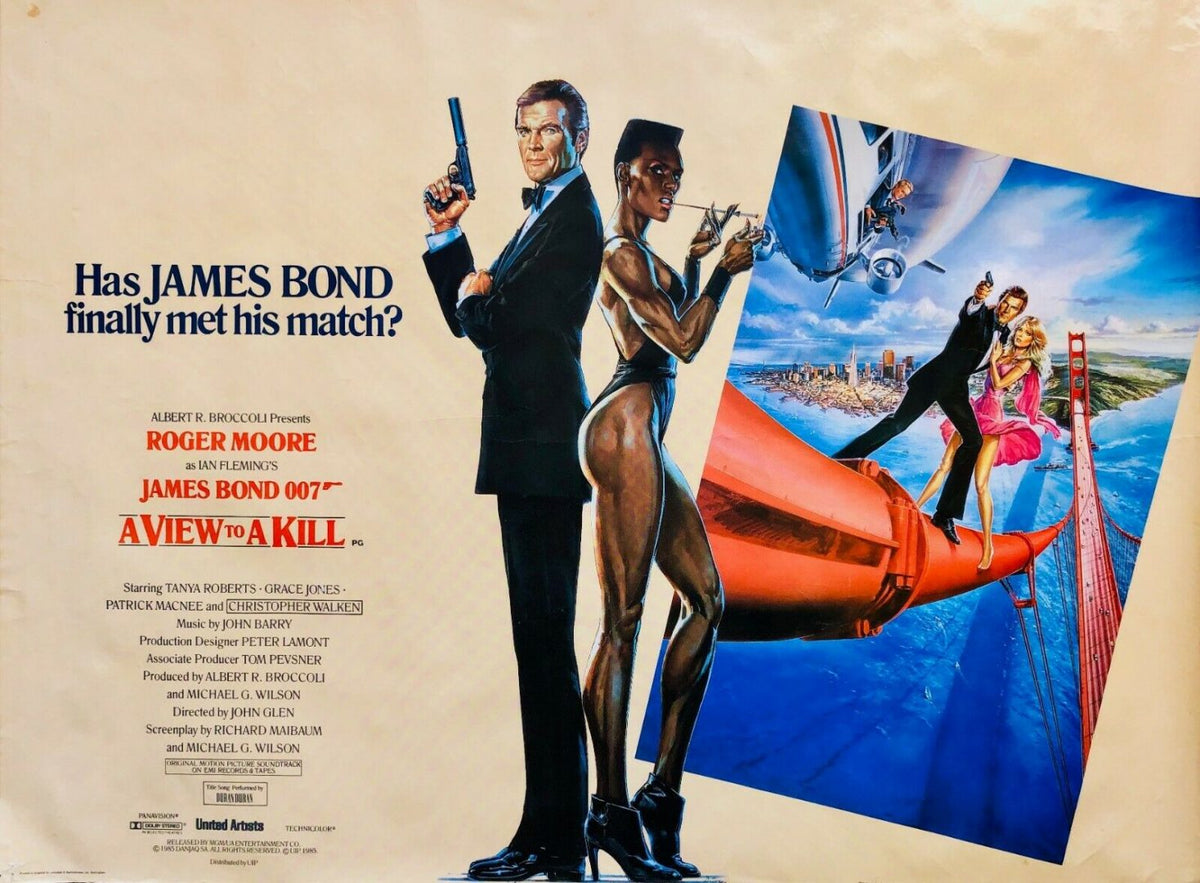 James Bond, A View To A Kill (1985) - Original Quad Roger Moore Film ...