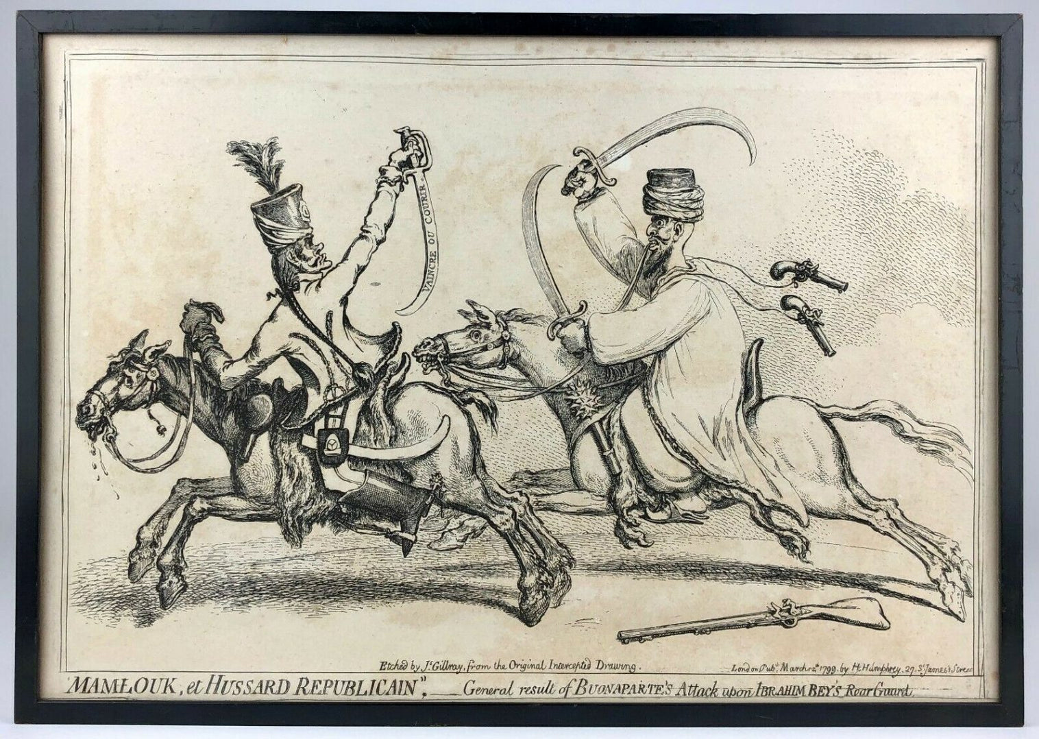 James Gillray (British, 1757-1815) -Memouk Et Hussard Republican- 1799 ...