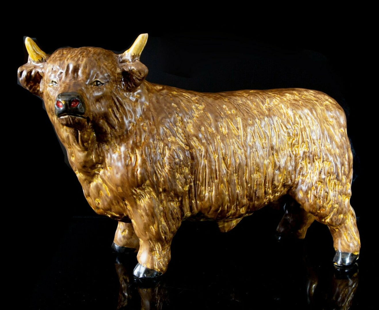 Large Sylvac Ware Pottery Highland Bull Cow Figure Model — PM Antiques ...