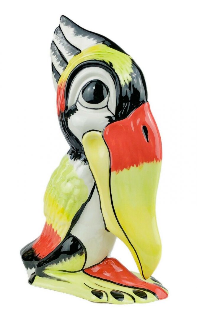Lorna Bailey -Toucan- Old Ellgreave Pottery Grotesque Bird Rook Greeb ...