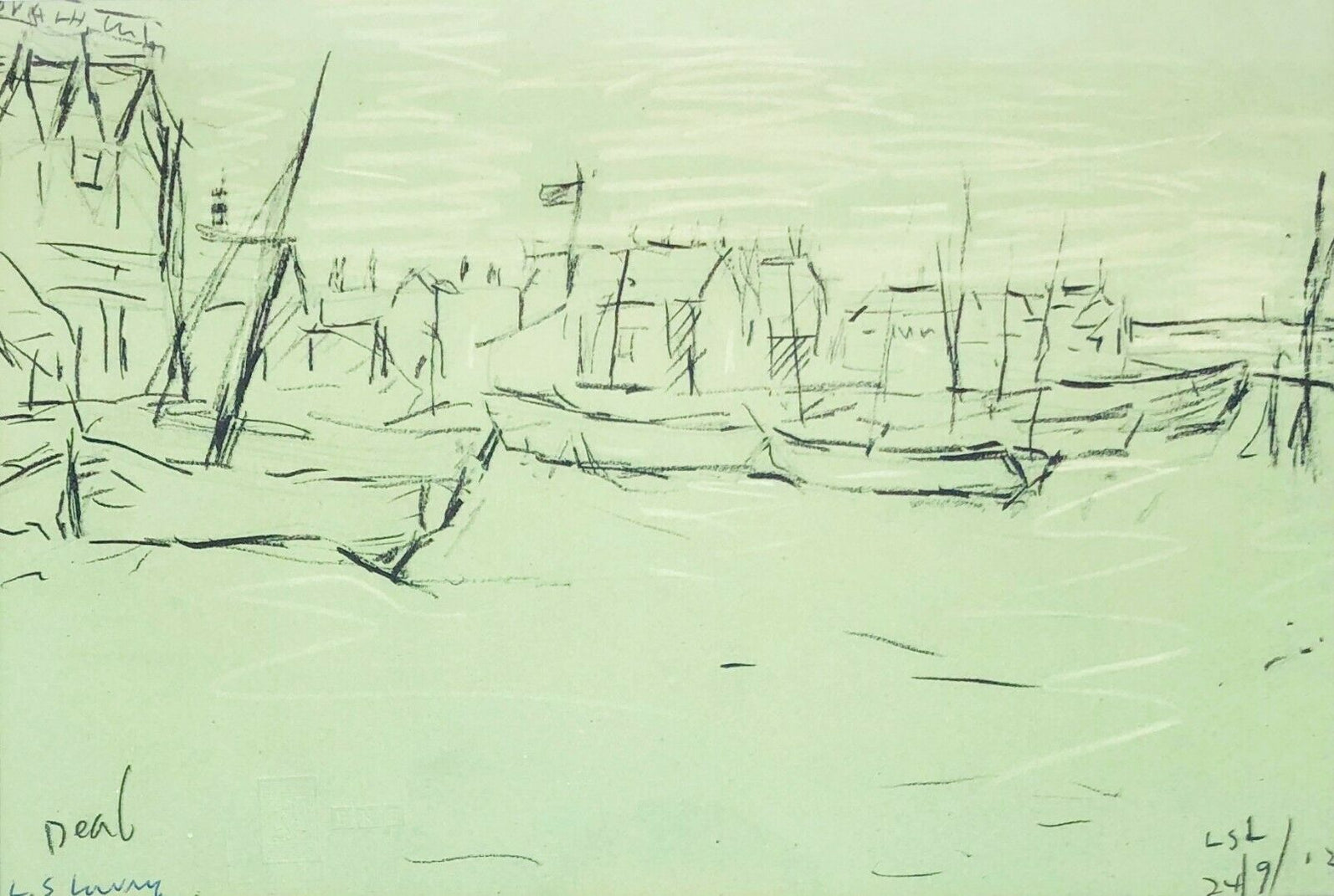 Ls Laurence Stephen Lowry -Deal- Limited Edition Venture Print, Signed ...