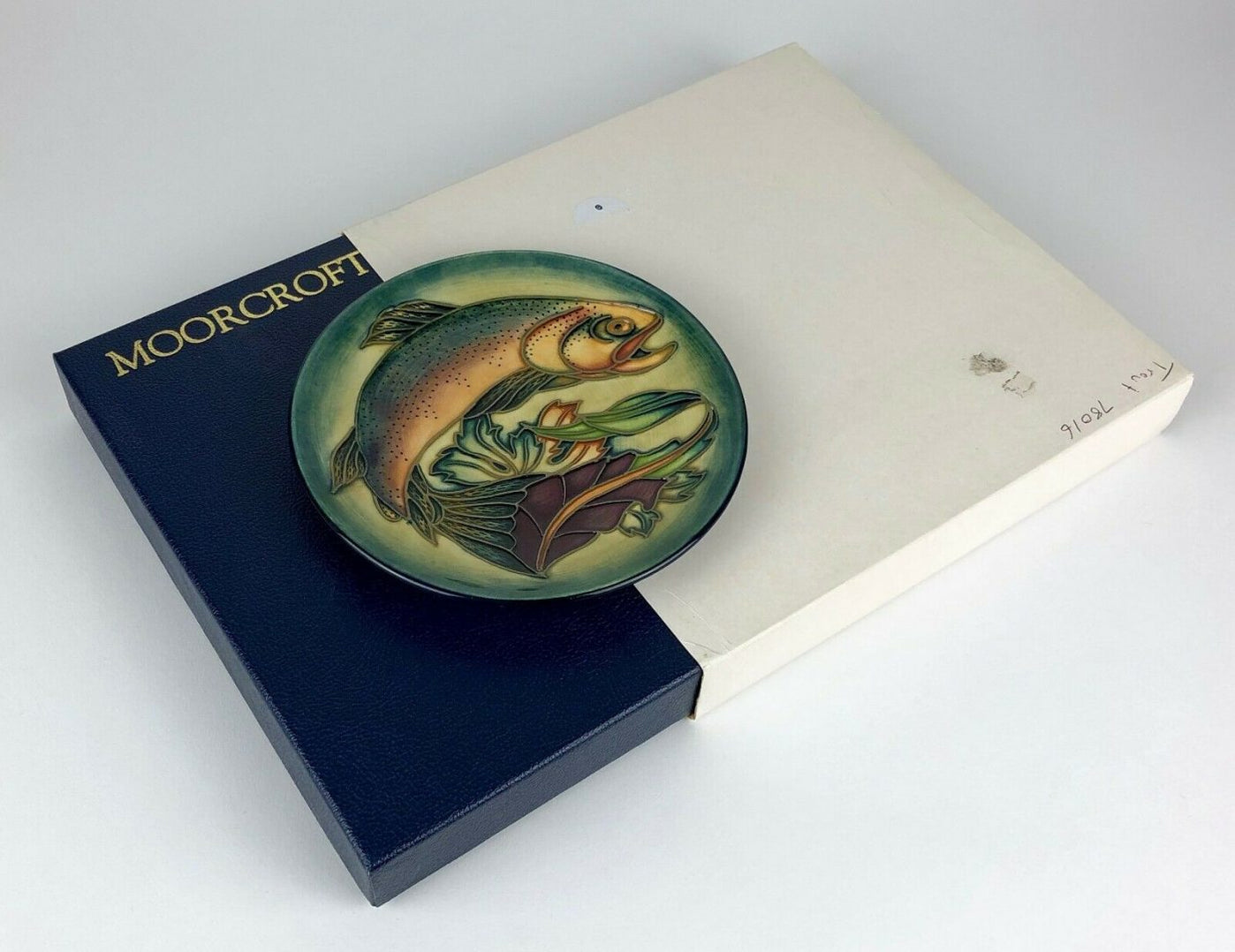 Moorcroft Pottery -Trout- 1998 Philip Gibson Leaping Fish Water 780/6 ...