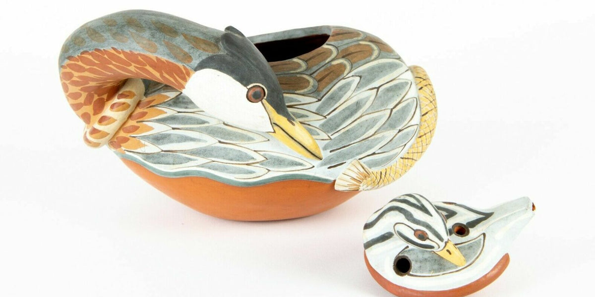 Neil Ions (British, B.1949) Duck/Snake Studio Art Pottery Musical ...