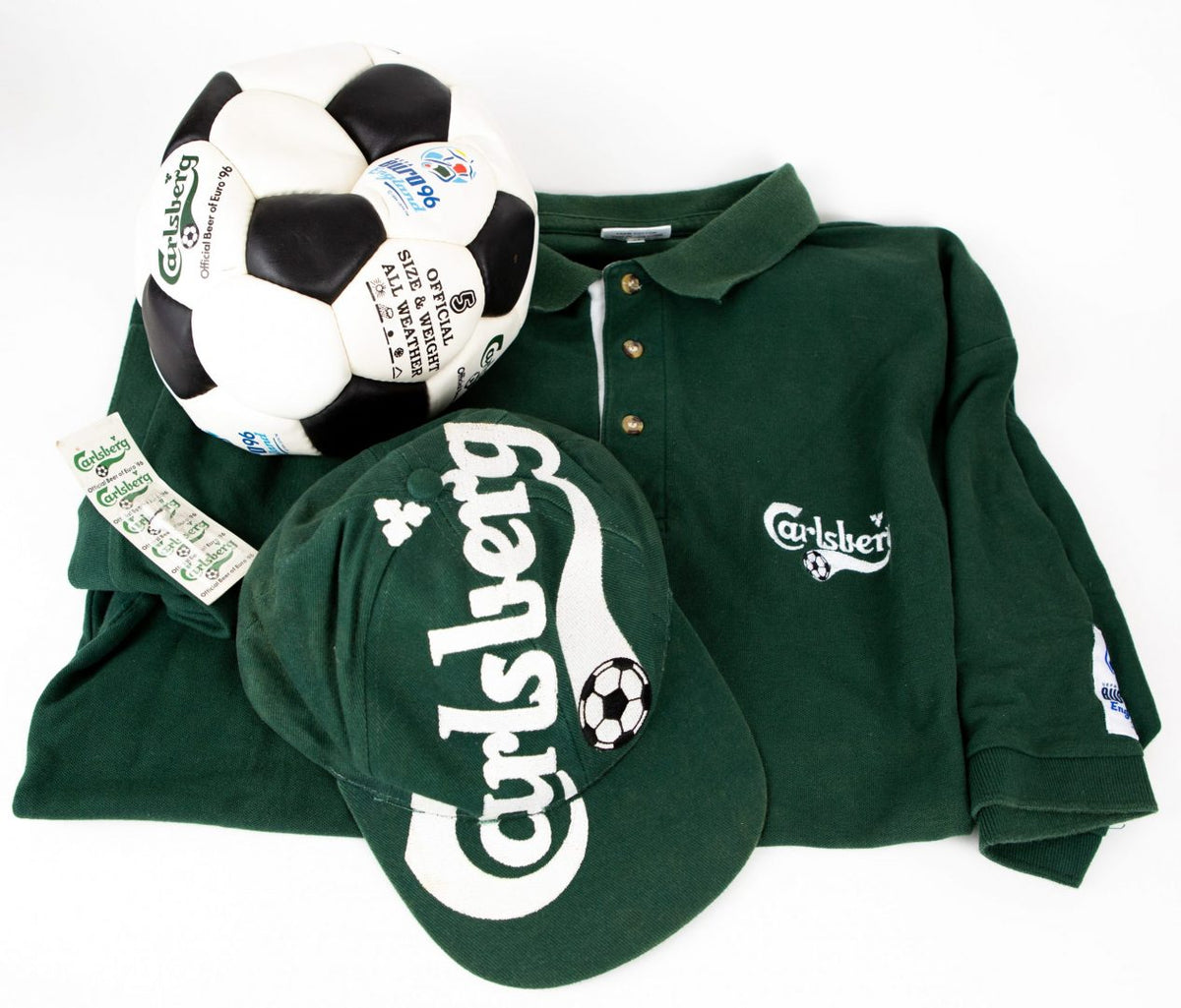 Euro 96 - Official Carlsberg Merchandise: Polo Shirt, Cap & Football ...