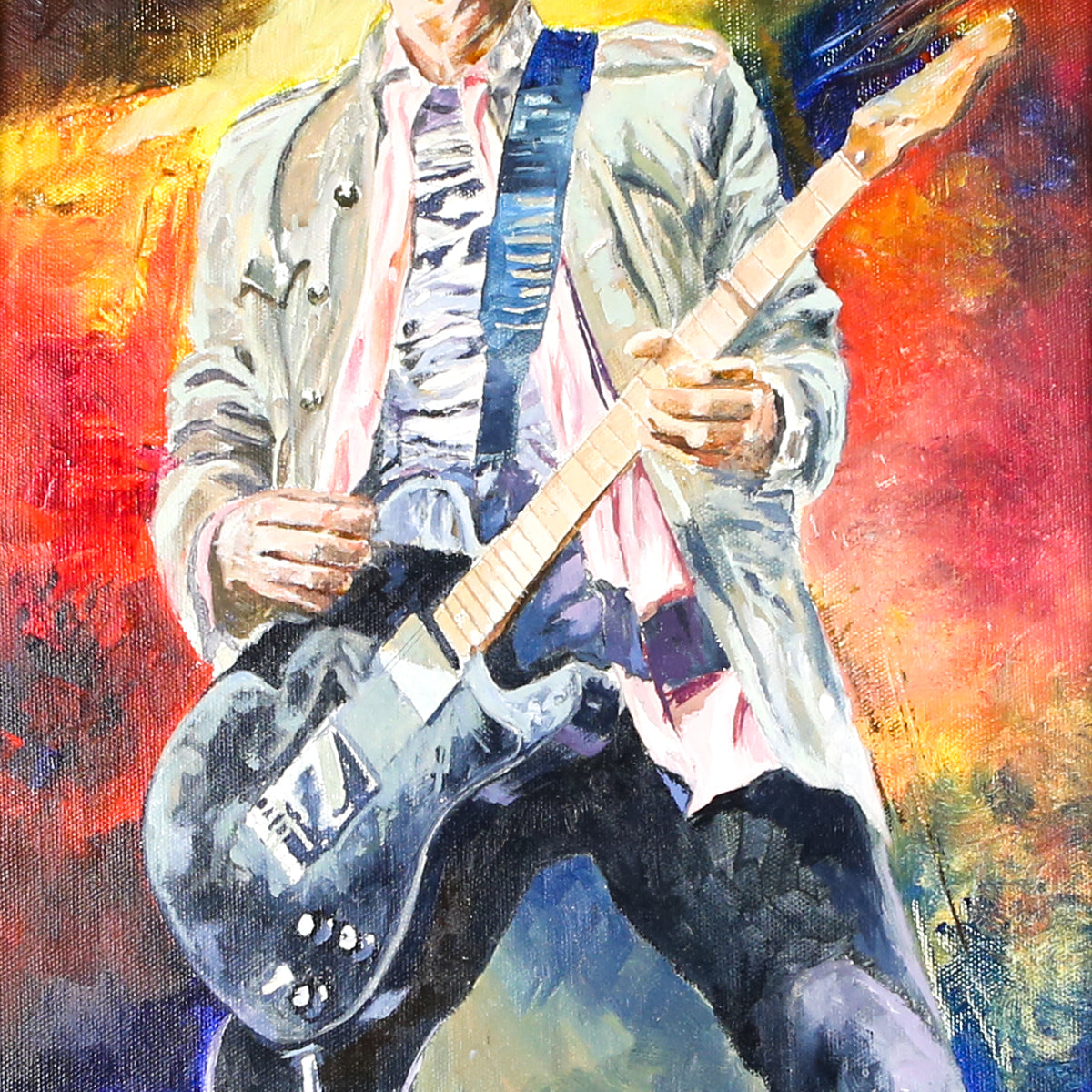 Roy Barrett - Keith Richards, The Rolling Stones, Original Painting ...