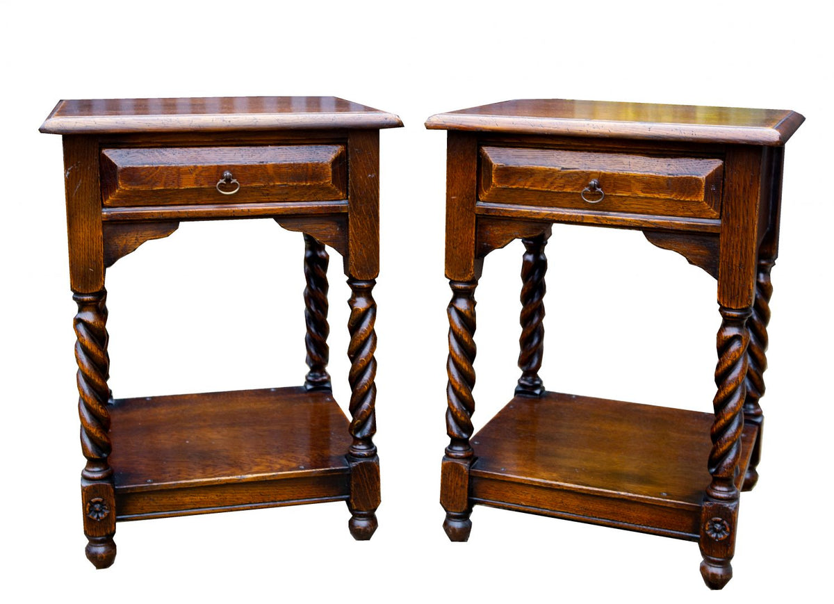 Harrods, Royal Oak - Pair Of Oak Bedside Tables — PM Antiques ...
