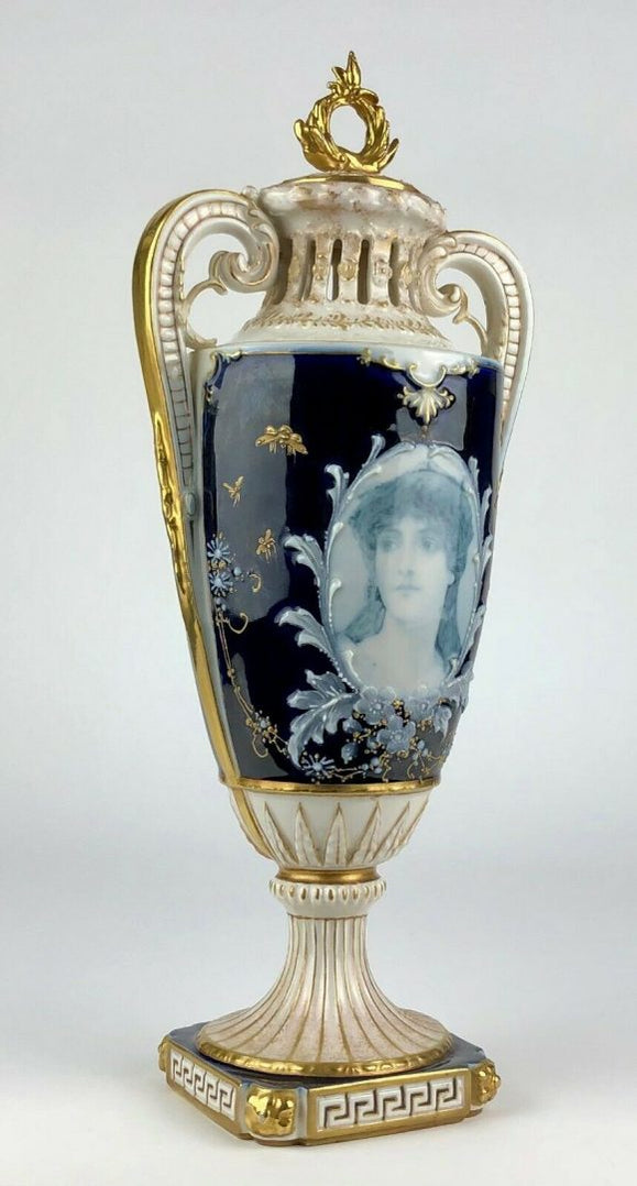 Riessner Stellmacher & Kessel - Large Austrian Porcelain Twin-Handled ...