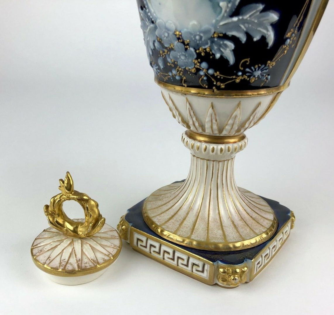 Riessner Stellmacher & Kessel - Large Austrian Porcelain Twin-Handled ...