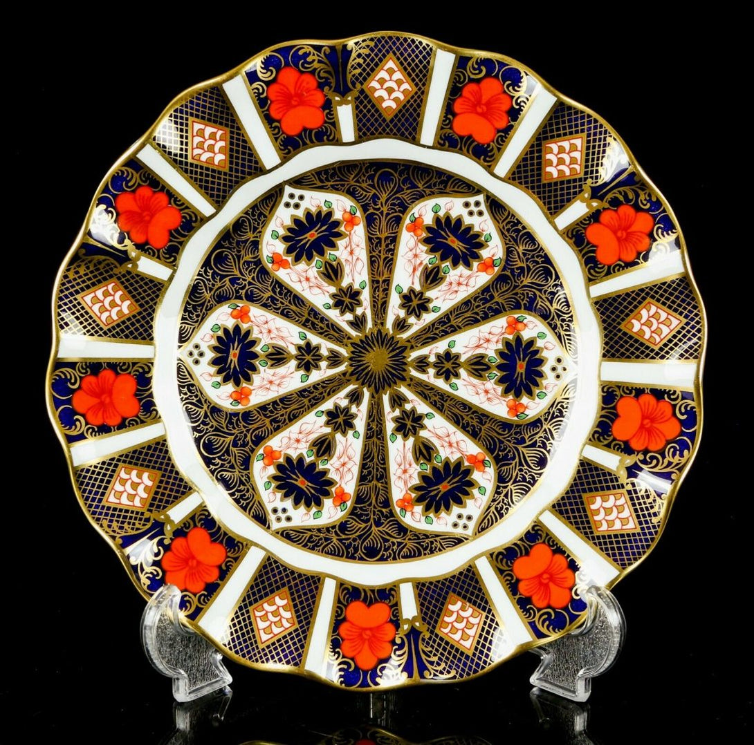 Royal Crown Derby - Japanese Old Imari 1128 Gold Fluted Dessert Plate ...