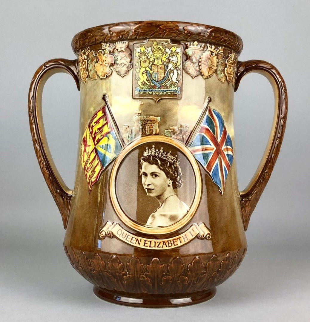 Royal Doulton -Queen Elizabeth Ii Coronation, 1953- Erii Loving Cup Jug ...