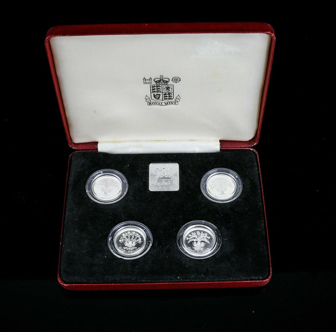 Royal Mint -£1 Silver Proof Collection- 1984-1987 Uk Limited Edition ...