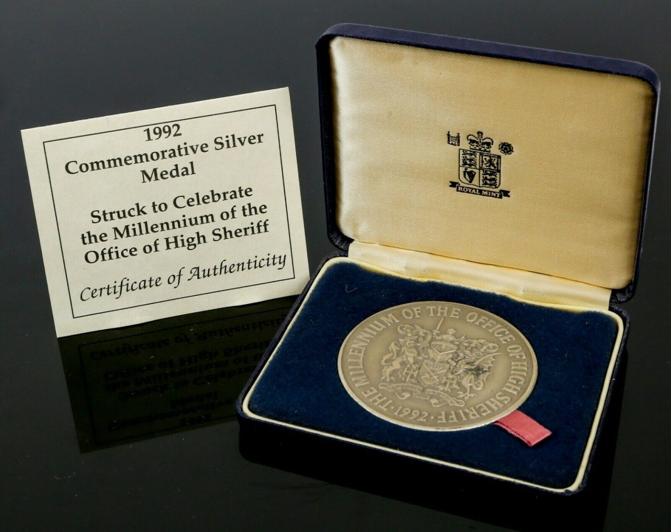 Royal Mint - 1992 Millennium Office High Sheriff Commemorative Silver ...