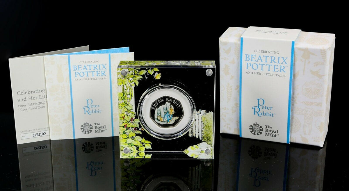 Royal Mint -Peter Rabbit- 2020 Beatrix Potter Silver Proof 50P Coin ...