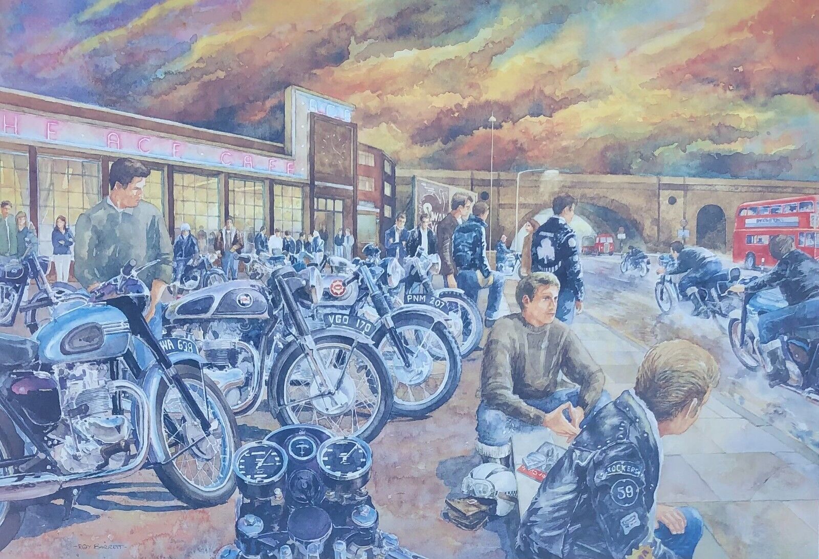 Roy Barrett 'Ace Cafe' Artist Proof Limited Edition Motorcycle Bike ...