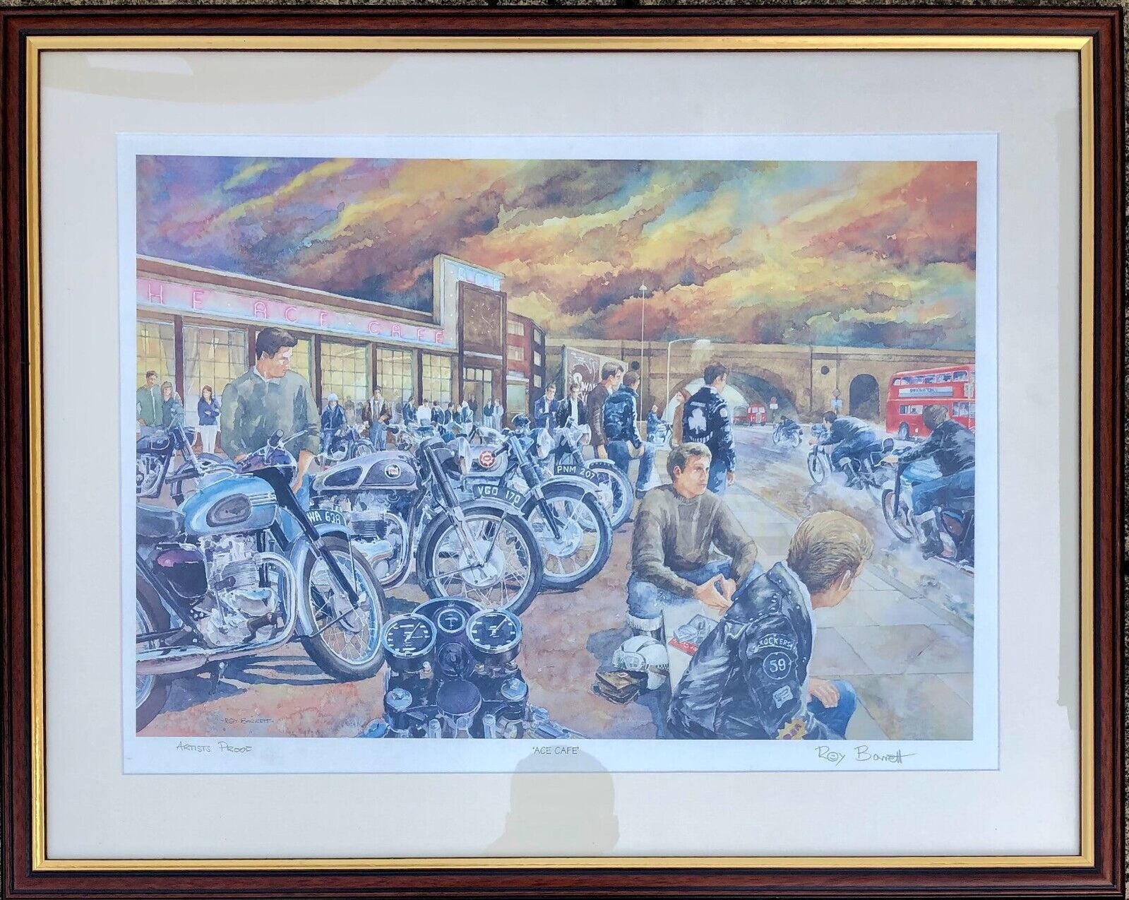 Roy Barrett 'Ace Cafe' Artist Proof Limited Edition Motorcycle Bike ...